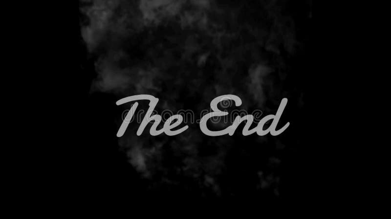 The End Screen – Dark Dramatic Closing Title with Clouds Stock Footage ...