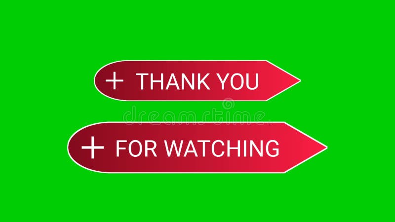 End Screen Video Animation Text Thank You for Watching on Green Screen ... End Screen Video Animation Text Thank You for Watching on Green Screen ...