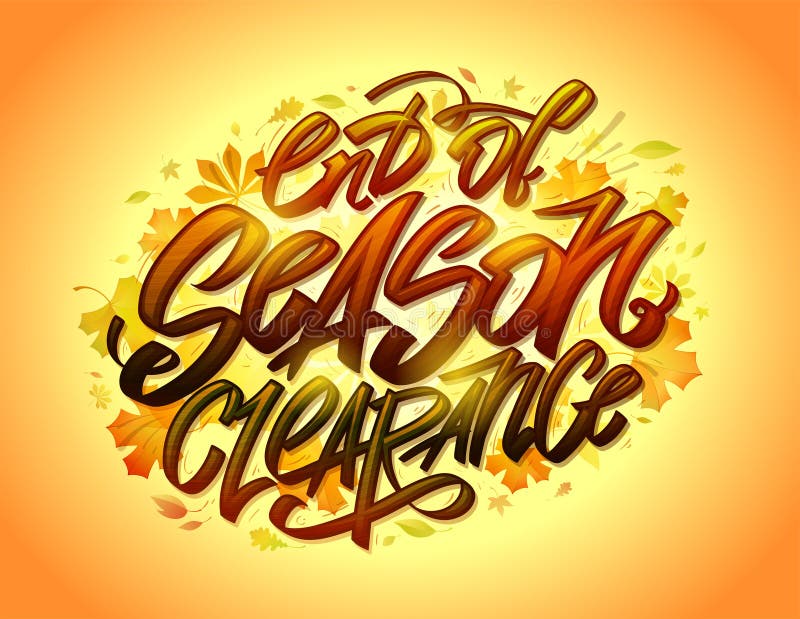 End of Season Clearance, Final Sale Poster or Web Banner Mockup Stock ...