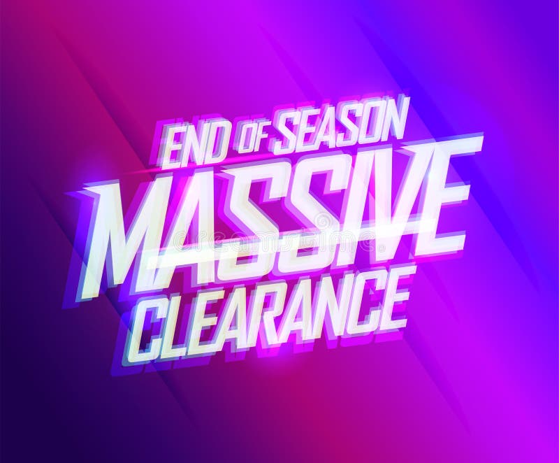 End of Season Massive Clearance Sale, Web Banner or Flyer Template ...