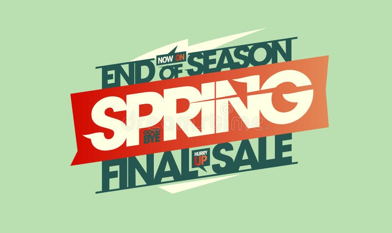 End of Season Spring Final Sale Banner Mockup Stock Vector ...