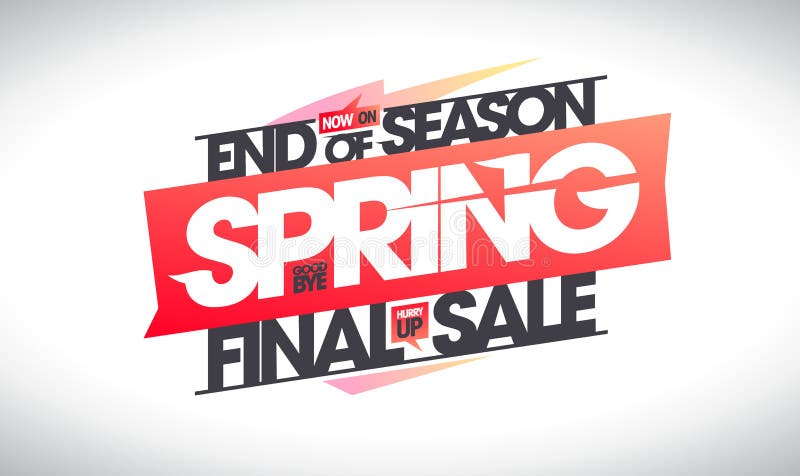 End of Season, Spring Final Sale Poster or Web Banner Template Stock ...
