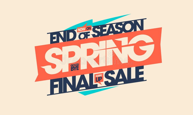 End of Season Spring Final Sale Vector Banner Stock Vector ...
