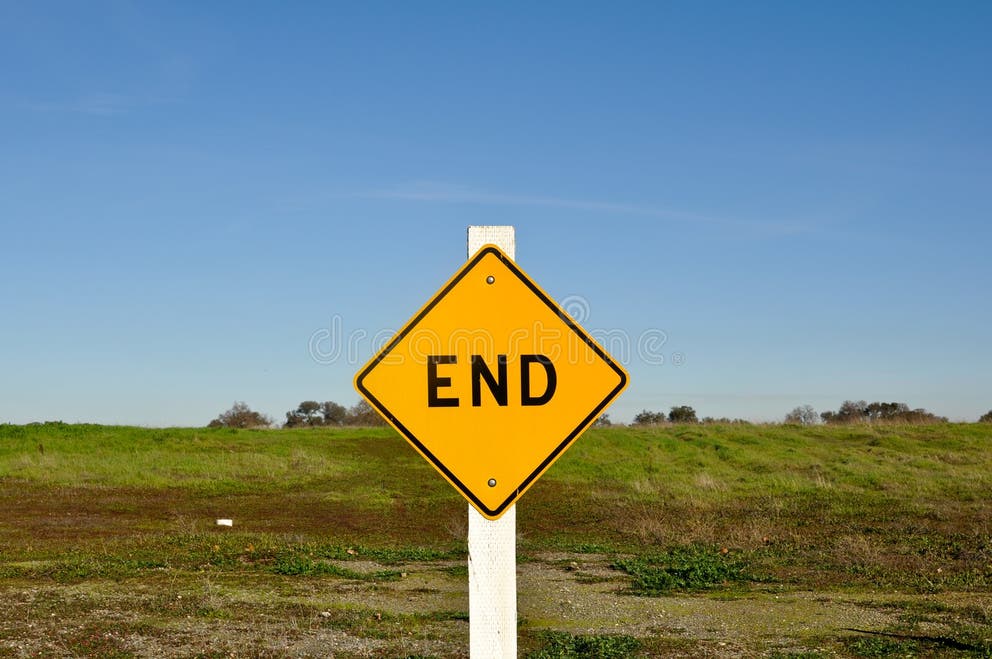 The End Sign stock photo. Image of sign, traffic, street - 12835668