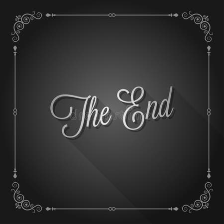 The End Sign Movie Ending Frame Stock Vector - Illustration of ...