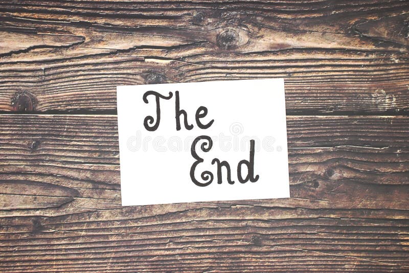 The end sign stock image. Image of motivation, laptop - 143282929