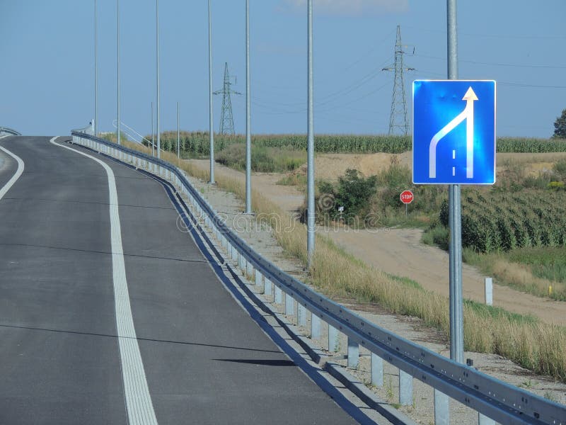 Slow sign on the road stock image. Image of marking, speed - 1483607
