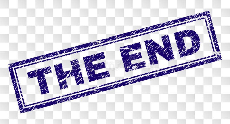 Grunge the END Rectangle Stamp Stock Vector - Illustration of aged ...