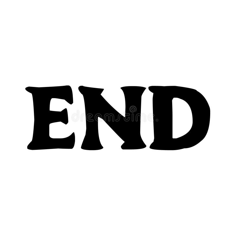 End stamp on white stock vector. Illustration of point - 142304850