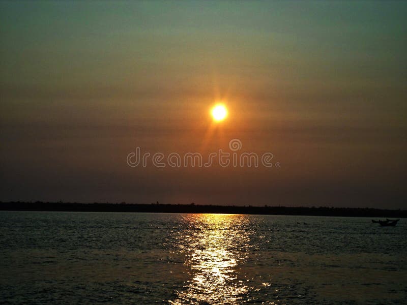 At the End, the Sun is Calming Down Stock Photo - Image of nature ...