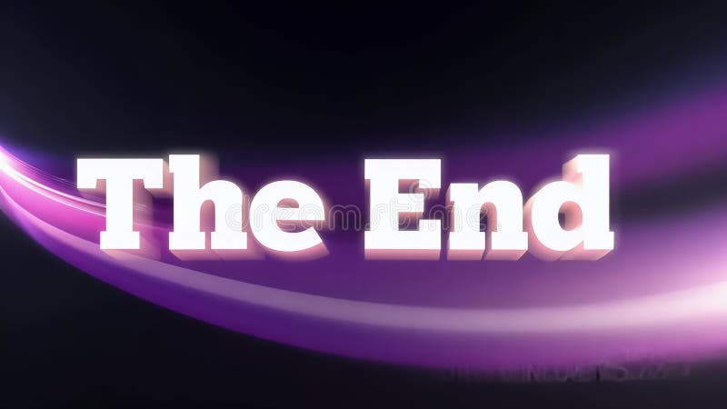 The End Text on Purple Light Background Stock Footage - Video of purple ...