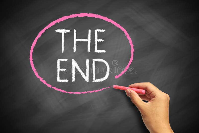 The end on cubes stock illustration. Illustration of finish - 36350054