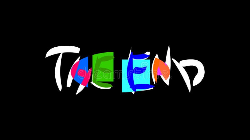 the End Title for kids stock footage. Video of vintage - 55214278