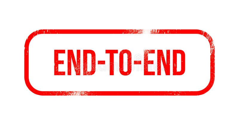 End-to-End - Red Grunge Rubber, Stamp Stock Illustration - Illustration ...