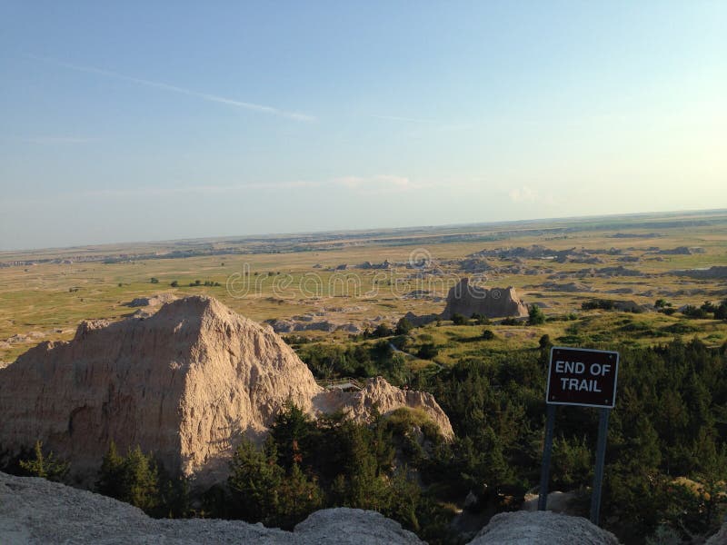 End of Trail in the Badlands Stock Image - Image of trail, grassy: 59745007
