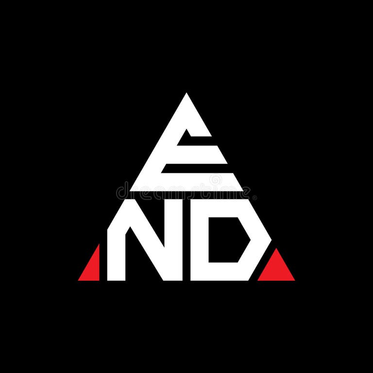 END Triangle Letter Logo Design with Triangle Shape. END Triangle Logo ...