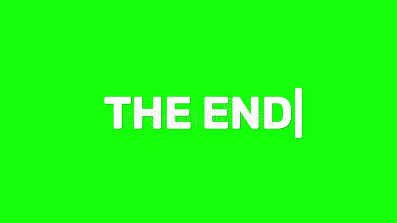 The End Typewriter on Green Screen Animation Stock Video - Video of ...