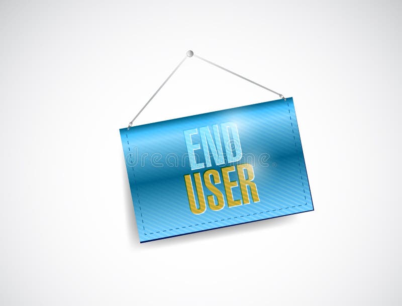 End User Hanging Banner Illustration Stock Illustration - Illustration ...
