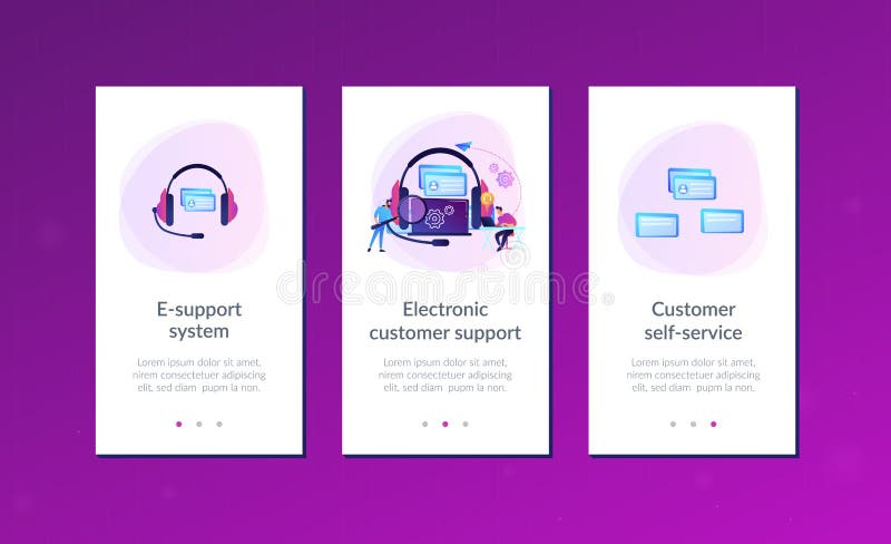 Customer Self-service App Interface Template. Stock Vector ...