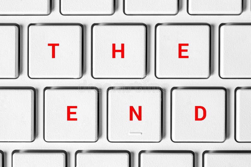 The END on the White Computer Keyboard. the Concept of Ending, Stopping ...