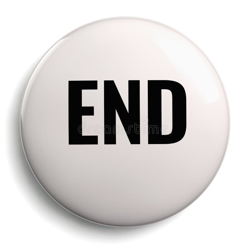 Dead End Red Round Symbol Isolated Stock Illustration - Illustration of ...