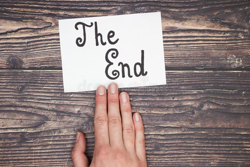 The end and woman hand stock photo. Image of equipment - 143283616