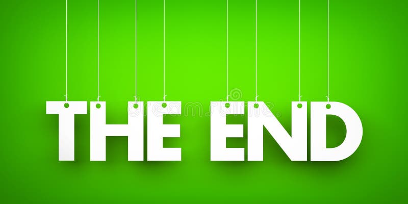 The End - Word Hanging on Rope Stock Illustration - Illustration of ...