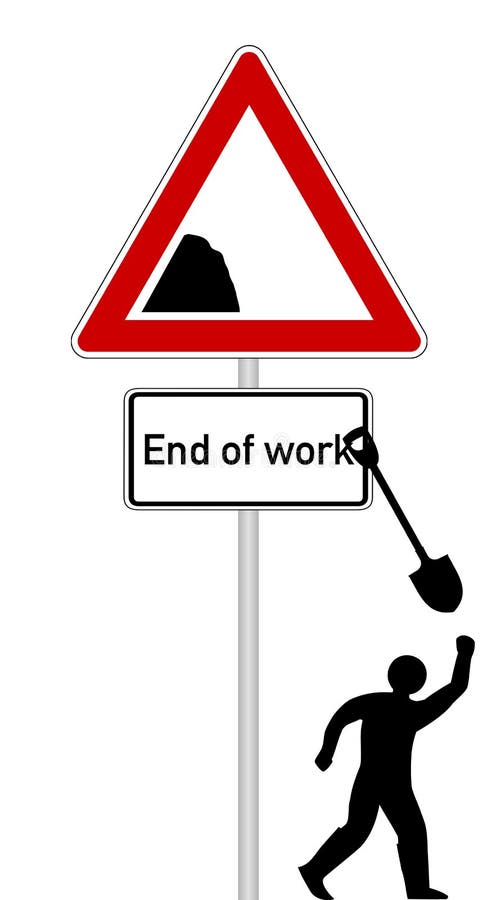 End of work stock illustration. Illustration of symbolic - 107559808