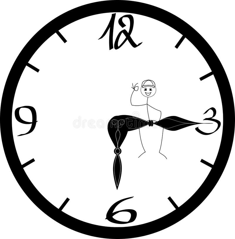 End of a Working Day / Stick Figure Sitting Happily on Indicator ...