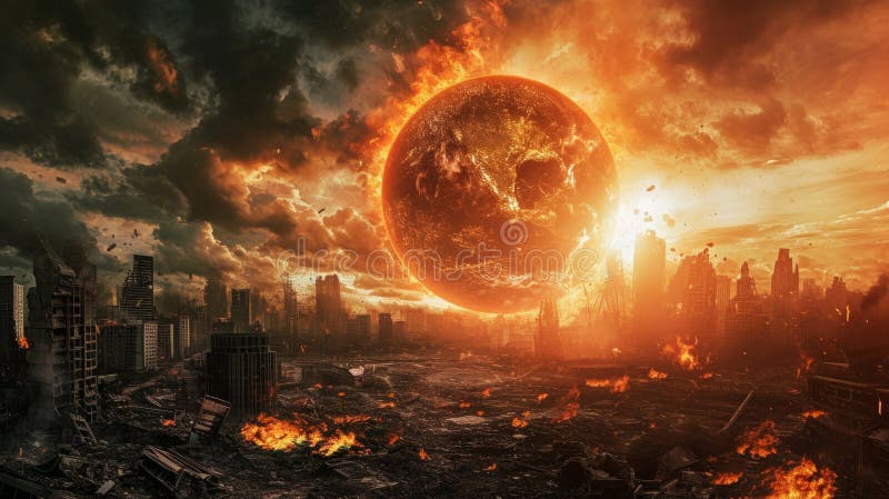 End of the World. Complete Destruction of Planet Stock Image - Image of ...