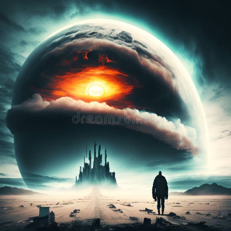 End of the World, Generative AI Illustration Stock Illustration ...