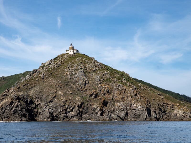 The End of the World: the Finisterre Lighthouse in Spain Stock Image ...