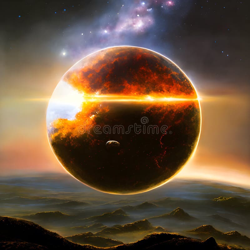 End of the World, Planet Explosion. Generative Ai Stock Illustration ...