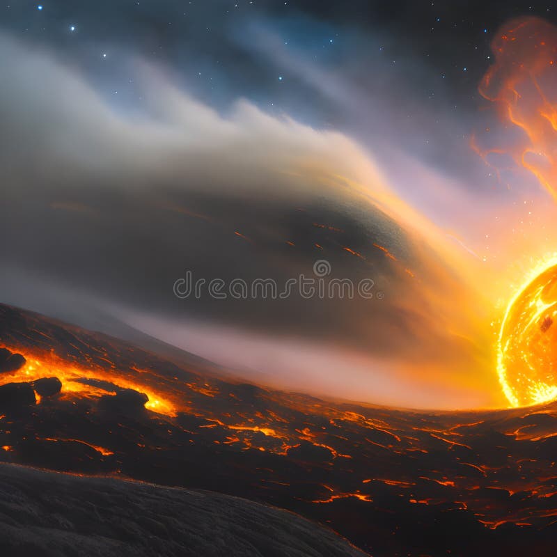 End of the World, Planet Explosion. Generative Ai Stock Illustration ...