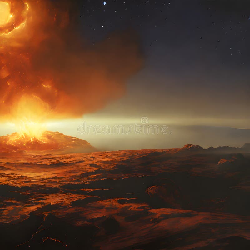 End of the World, Planet Explosion. Generative Ai Stock Illustration ...