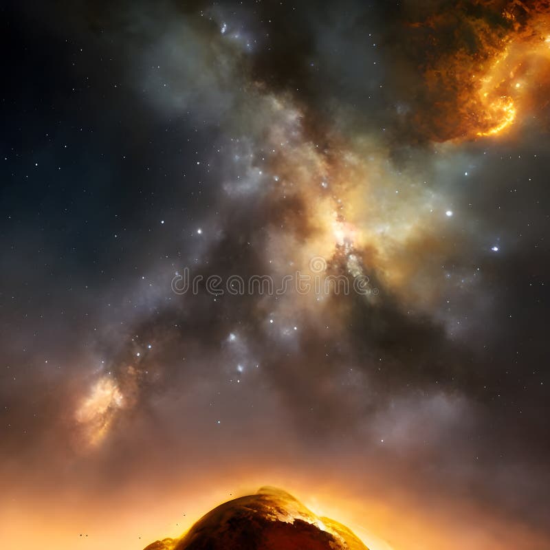 End of the World, Planet Explosion. Generative Ai Stock Illustration ...