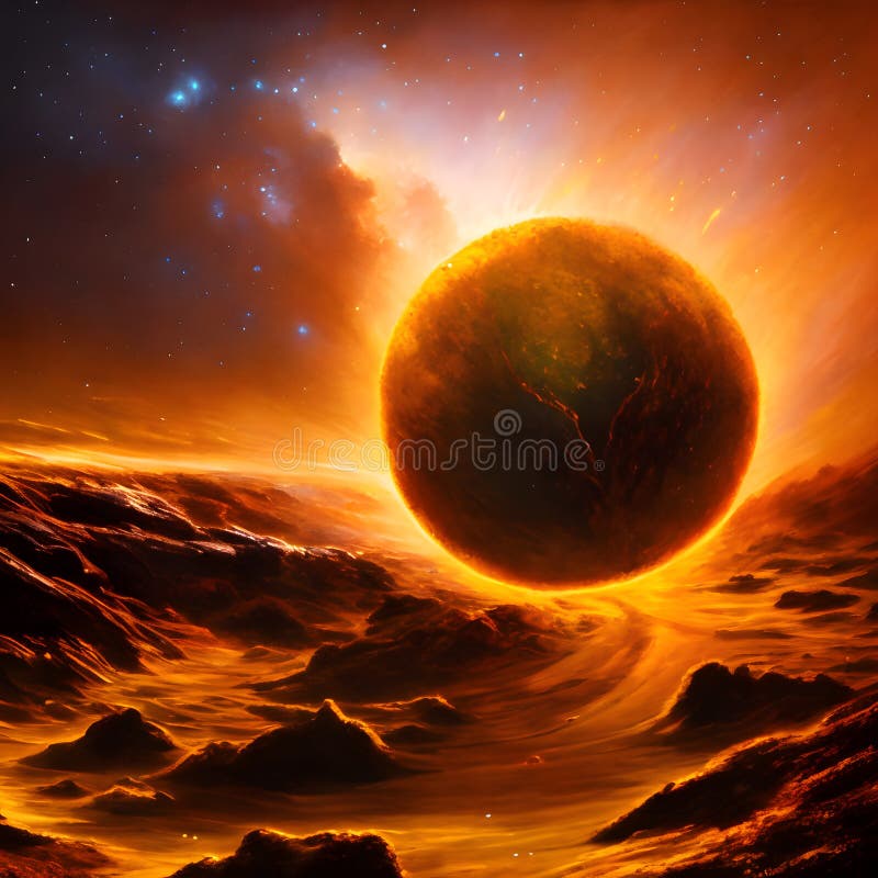 End of the World, Planet Explosion. Generative Ai Stock Illustration ...