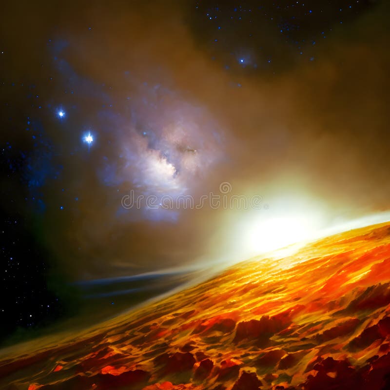 End of the World, Planet Explosion. Generative Ai Stock Illustration ...