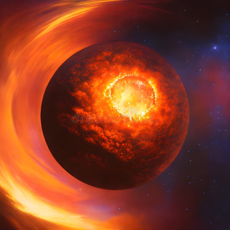 End of the World, Planet Explosion. Generative Ai Stock Illustration ...