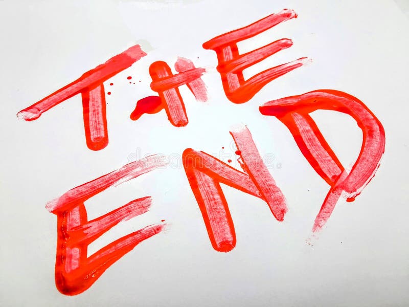 The End Written in Fake Blood for Halloween Stock Illustration ...