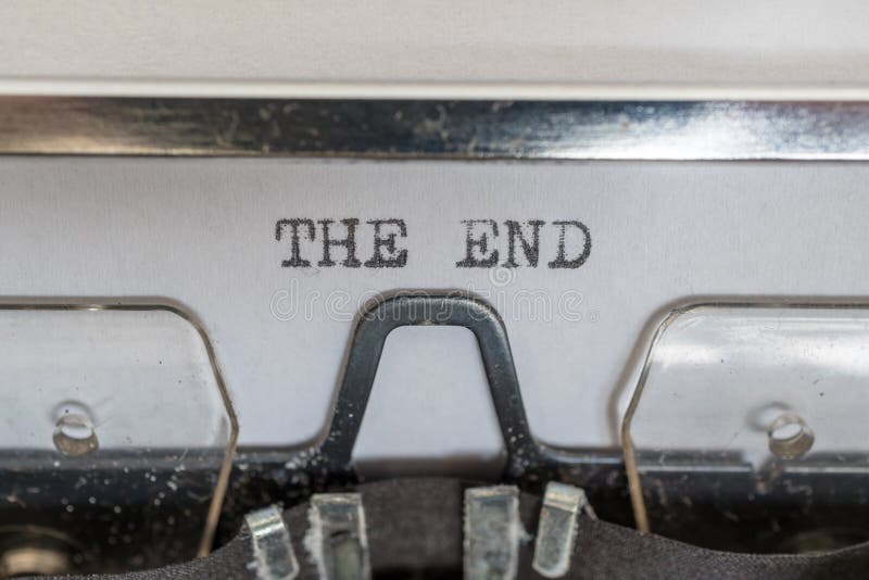 The End is Written on Paper with Typewriter Stock Image - Image of ...