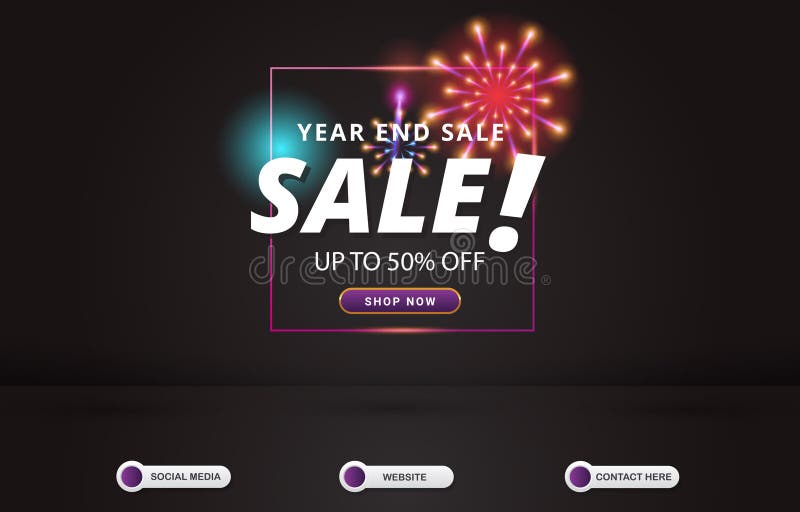 End of Year Discount Template Banner with Blank Space for Product with ...