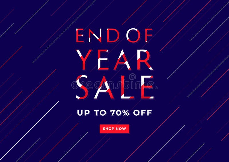 End of Year Sale Banner. Sale Banner Template Design. Stock Vector ...