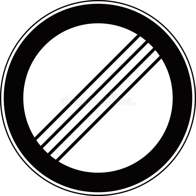 The End Zone Sign for All Restrictions. Vector Image Stock Vector ...