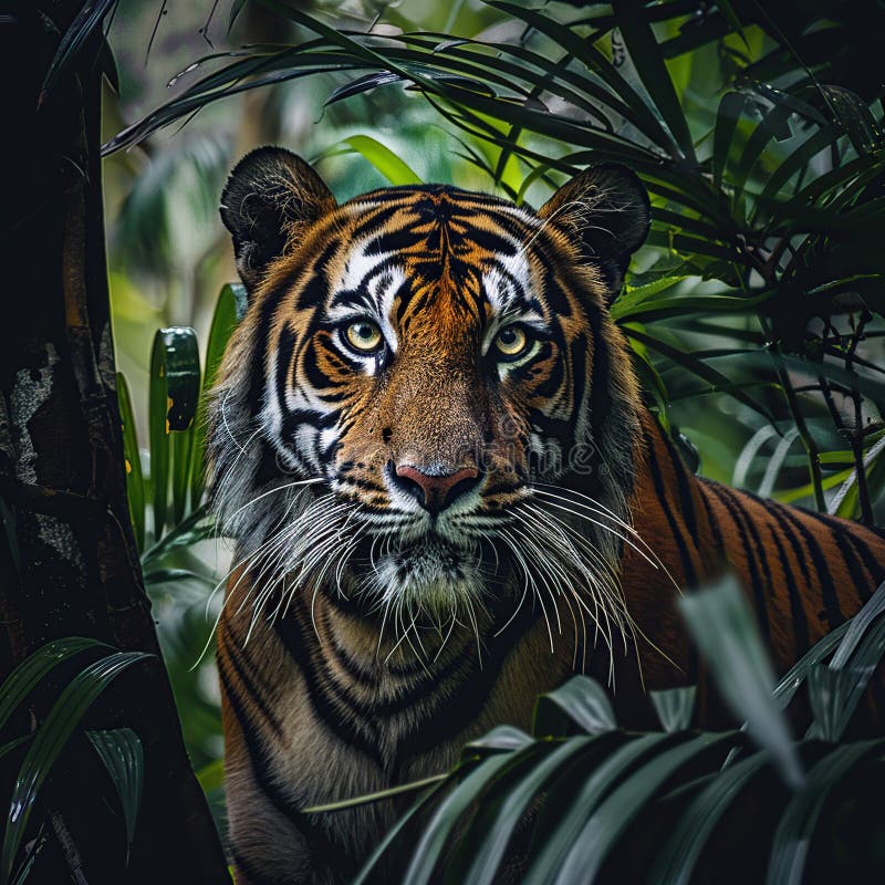 Endangered Malayan Tiger in the Dense Jungles of Malaysia Stock ...