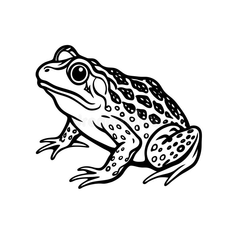 Endemic Toad Outline for Kids Stock Image - Illustration of toad ...