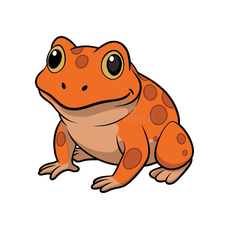 Endemic Toad Outline for Kids Stock Photo - Illustration of animal ...