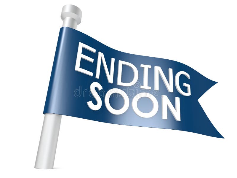 Ending soon flag stock illustration. Illustration of graphic - 45219222