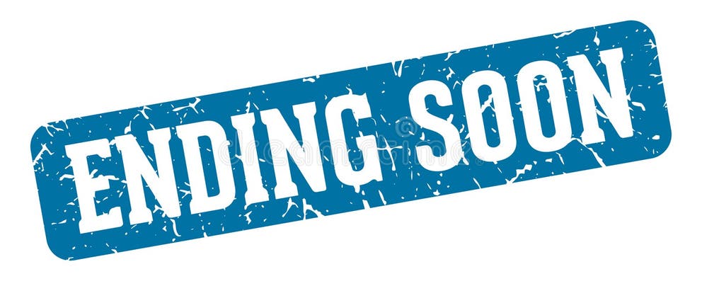 Ending Soon Rectangular Sign. Ending Soon Stamp Stock Vector ...