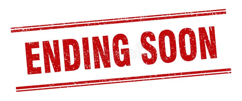 Ending Soon Stamp. Ending Soon Square Grunge Sign Stock Vector ...